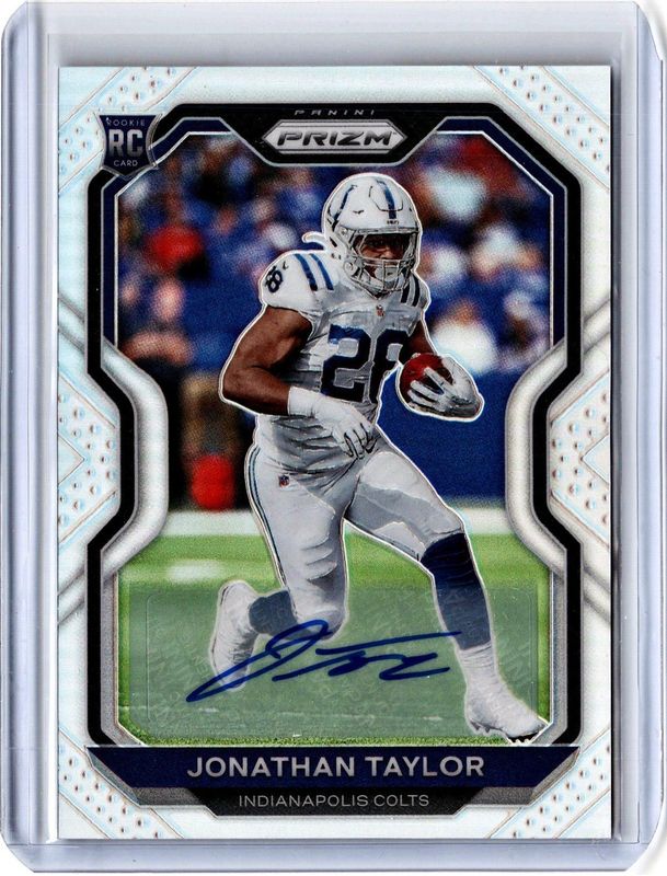 Verified Jonathan Taylor - 2020 Panini Prizm Autograph Panini Cards ...
