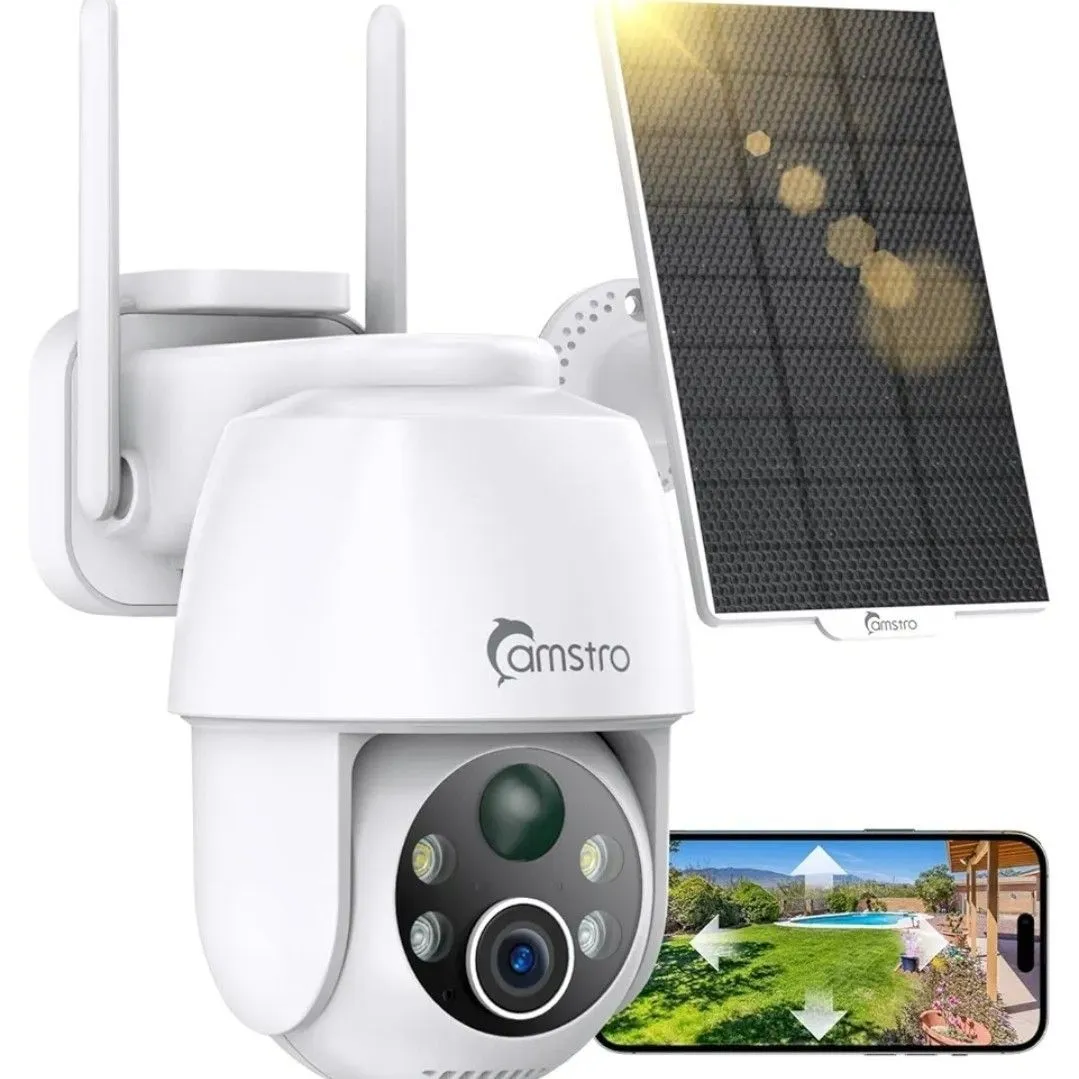 #530 2K Solar Security Cameras Wireless Outdoor, WiFi Cameras for Home Security Battery-Powered ...