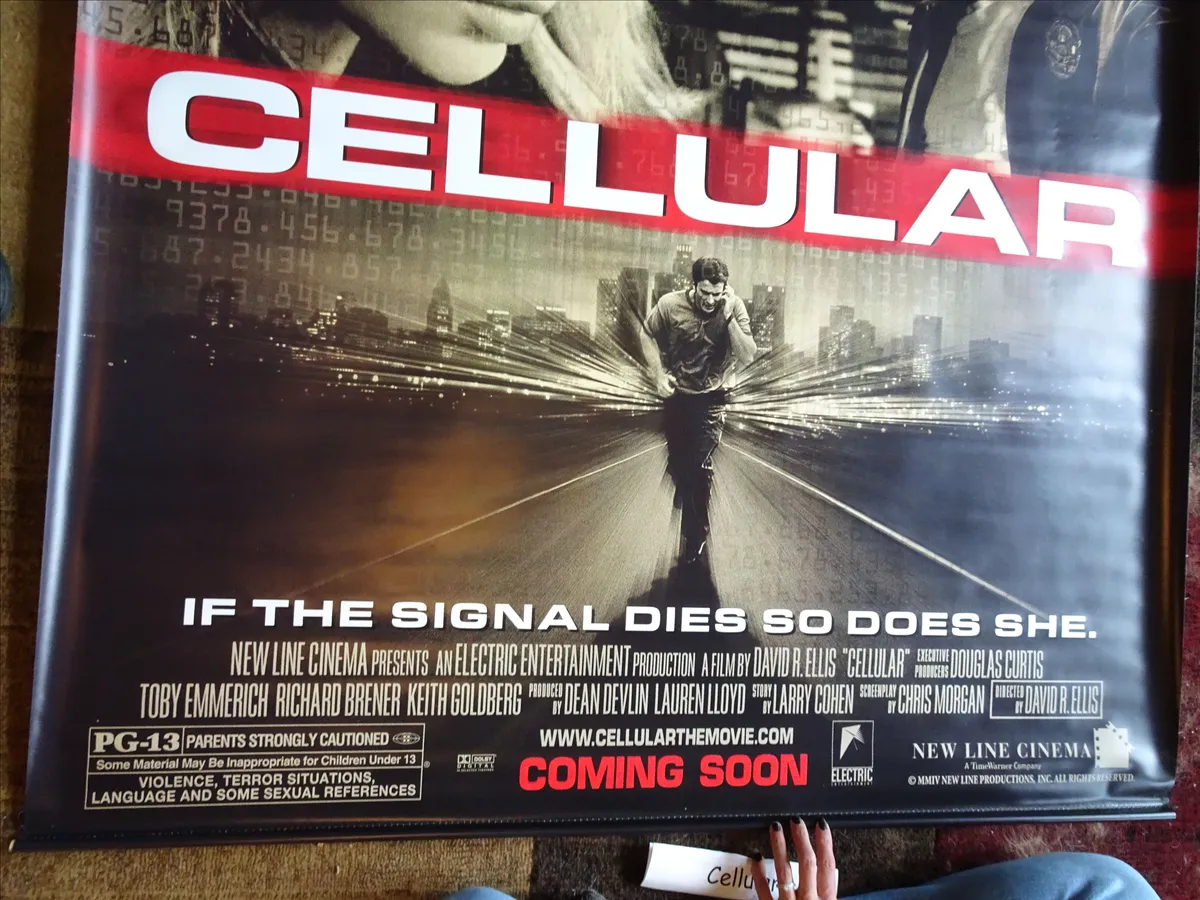 CELLULAR - MOVIE BANNER WITH KIM BASINGER, CHRIS EVENS & JASON STATHAM ...