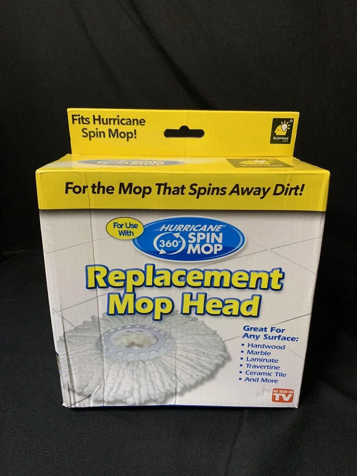 NEW Hurricane 360 Degree Spin Mop Replacement Mop Head "AS SEEN ON TV ...