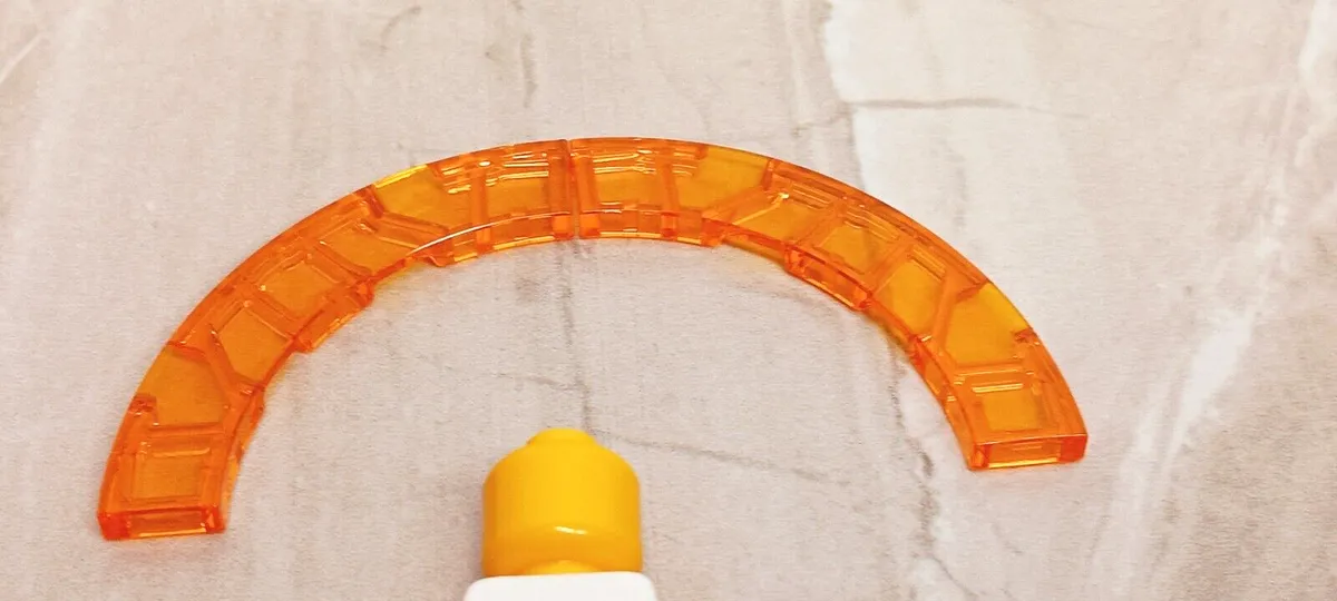 New LEGO Trans Orange Curved Tile Flat Smooth LOT OF 2 Top Piece Final ...