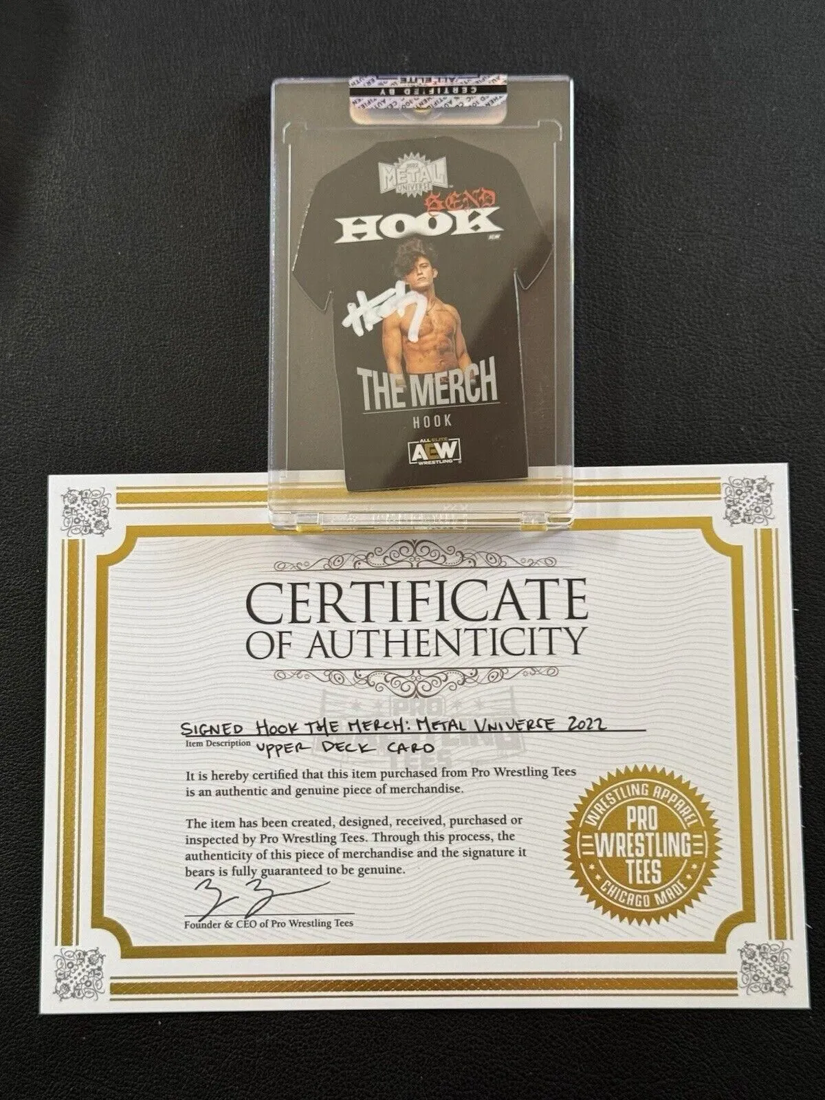 2022 Upper Deck Metal Universe The Merch Die Cut AEW Hook Rookie Auto ...