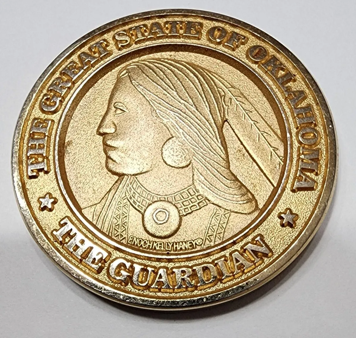 RARE SLIVER CHALLENGE COIN OKLAHOMA CENTENNIAL 1907-2007 THE GUARDIAN ...
