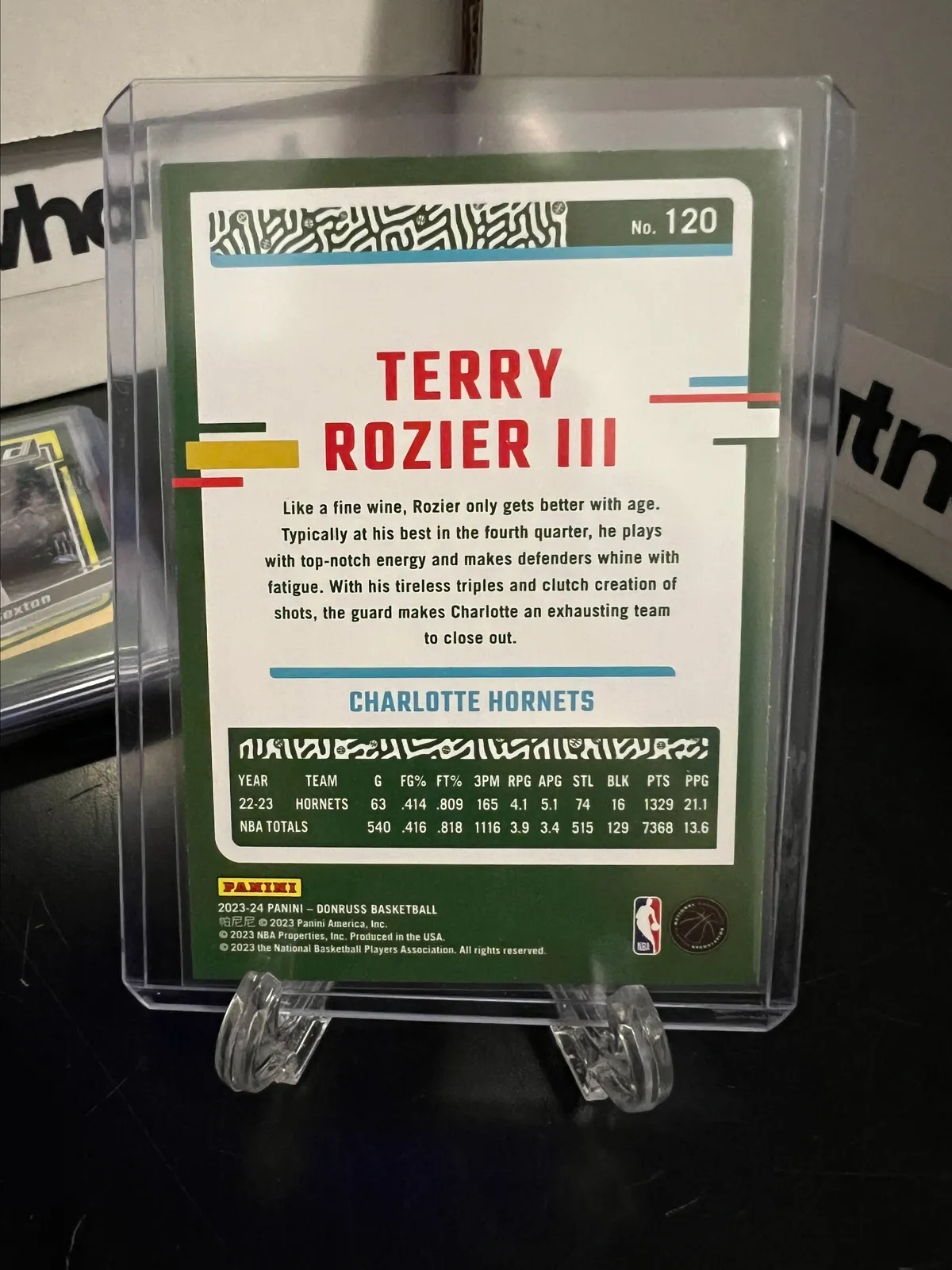 2023-24 Panini Donruss Terry Rozier III Green Holo Laser Parallel NBA ...