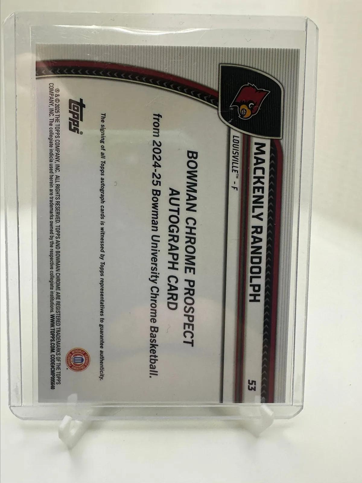 Mackenly Randolph AUTOGRAPH Bowman Chrome U #53 · Whatnot: Shop, Sell ...