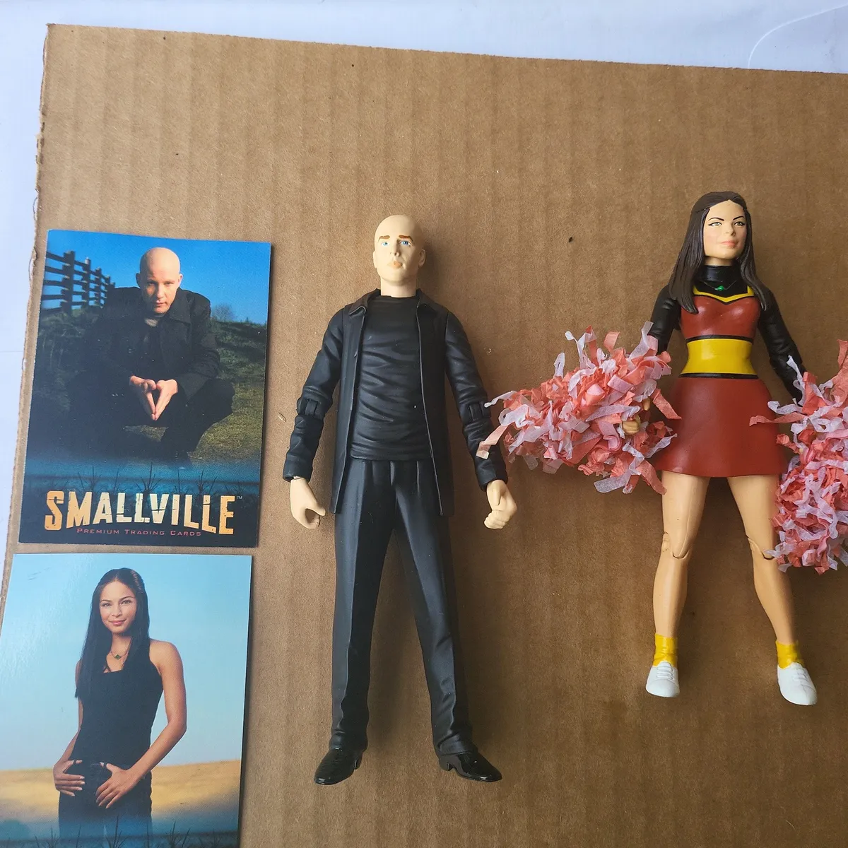 two Smallville action figures with trading cards · Whatnot: Buy, Sell ...