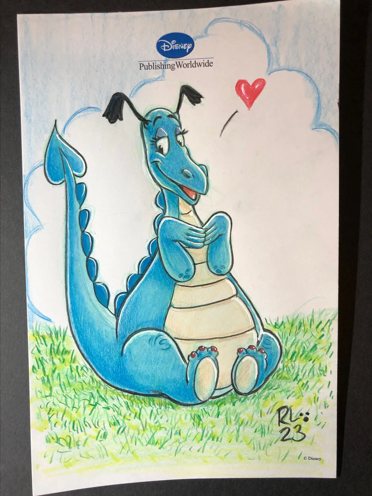 ORIGINAL ART - Reluctant Dragon art on 8.5x5.5" studio notepaper · Whatnot: Buy, Sell & Go Live