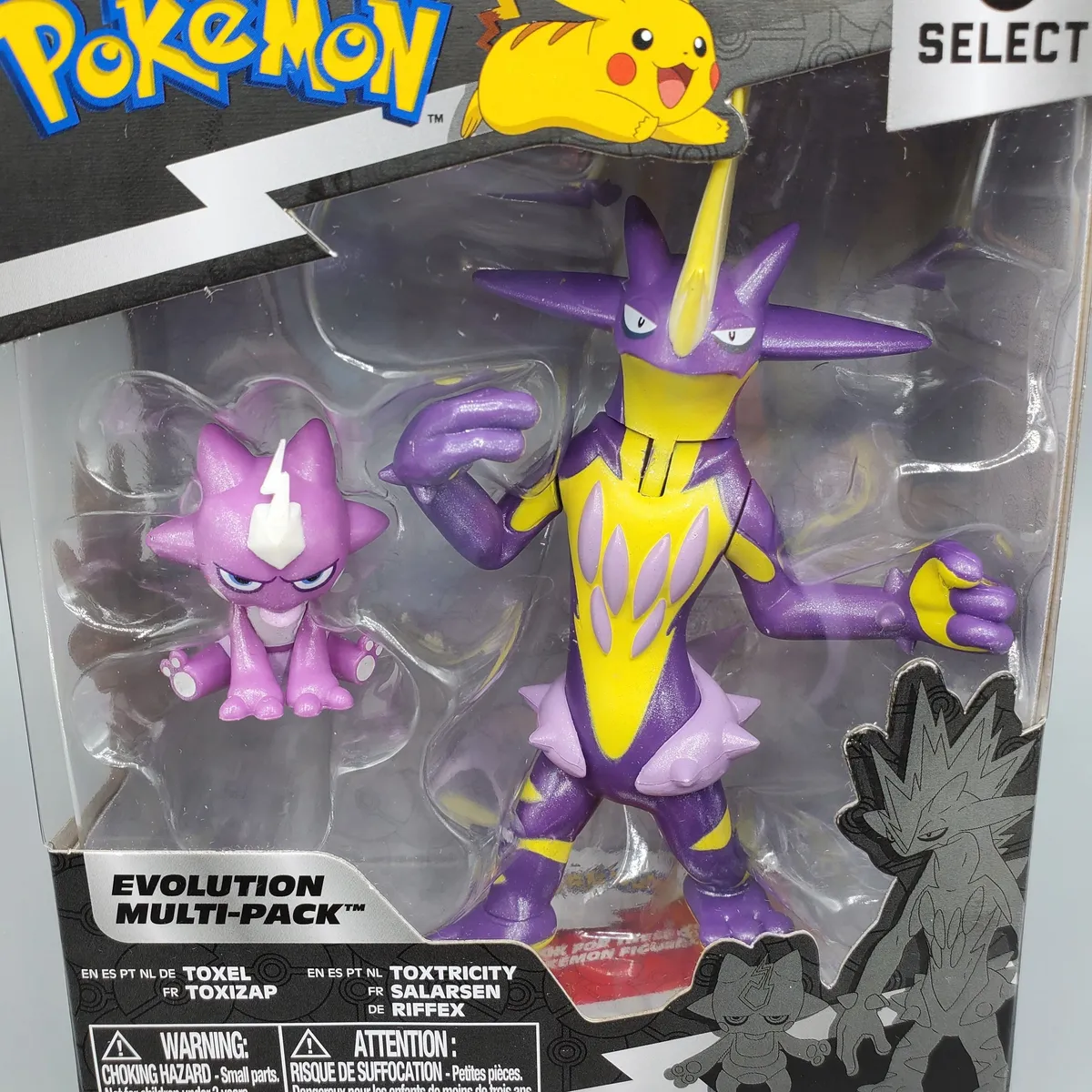 Pokemon Select Evolution Multi-Pack Toxel & Toxtricity Action Figures ...