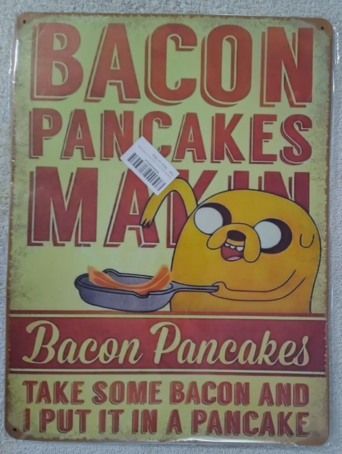 12x16 Jake from Adventure Time Making Bacon Pancakes tin sign · Whatnot ...