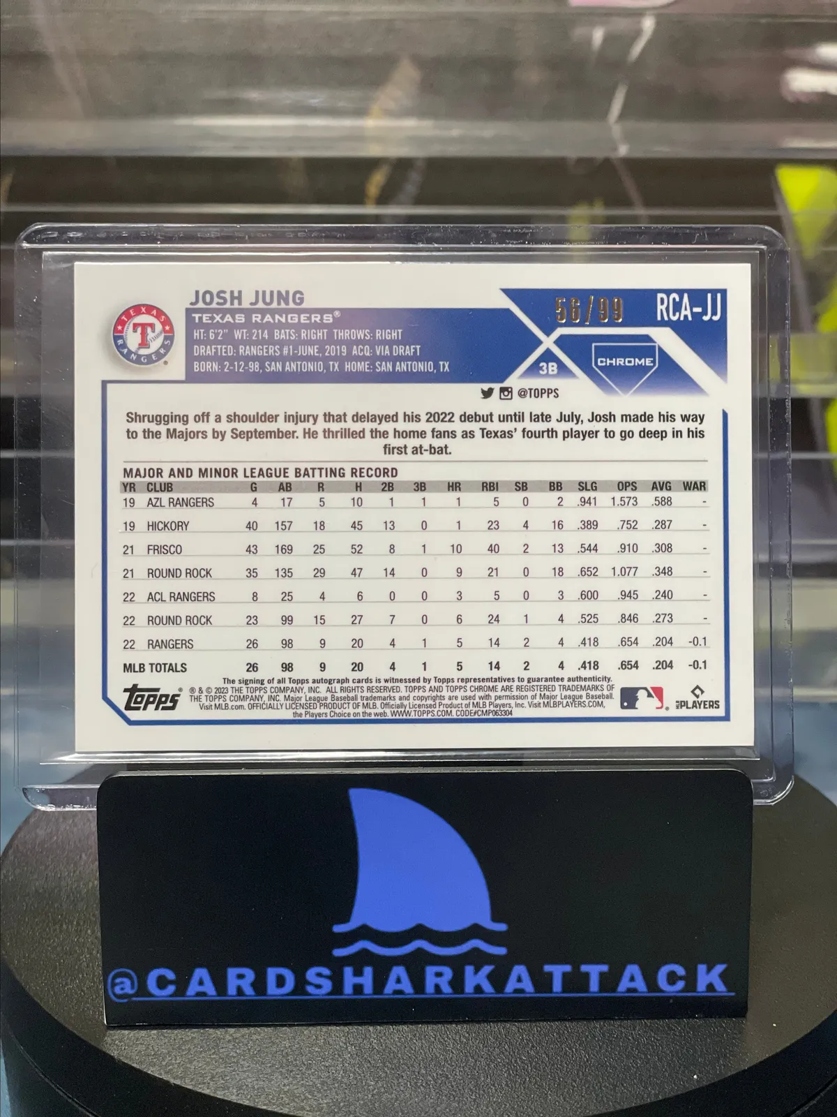 Topps Chrome Logofractor green Josh Jung auto · Whatnot: Buy, Sell & Go ...