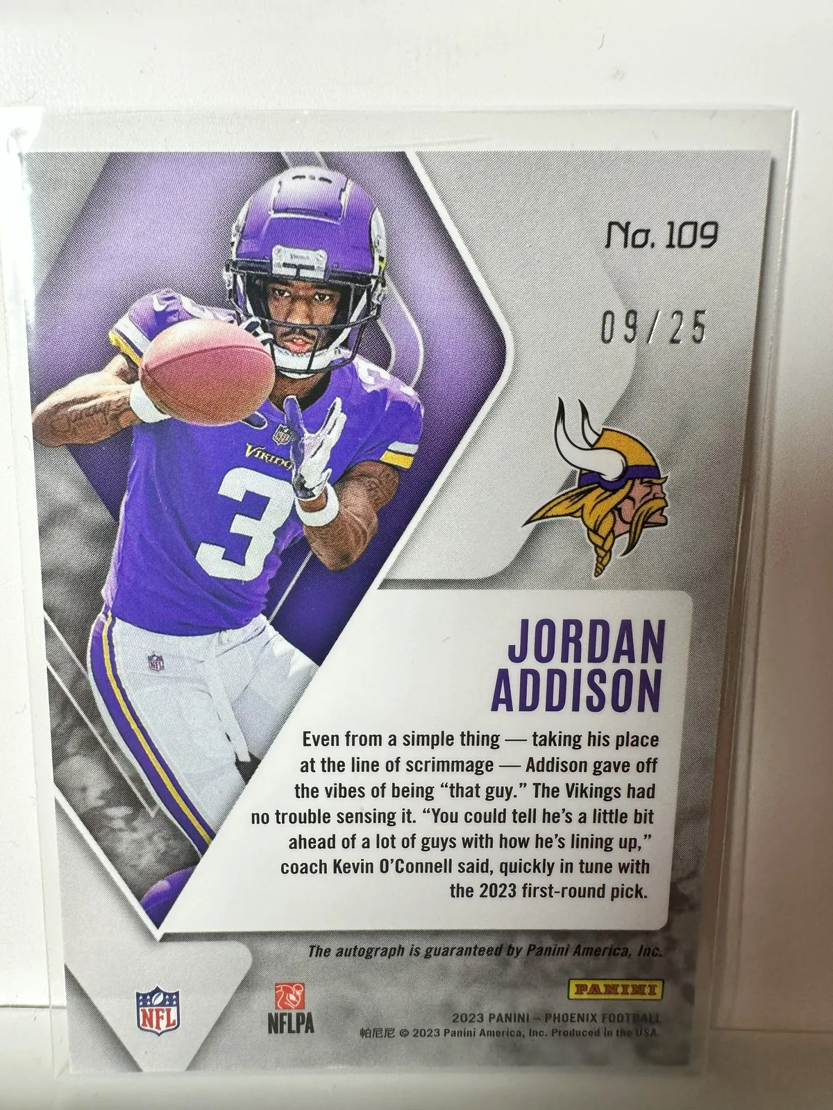Jordan Addison Rookie Auto /25 · Whatnot: Buy, Sell & Go Live