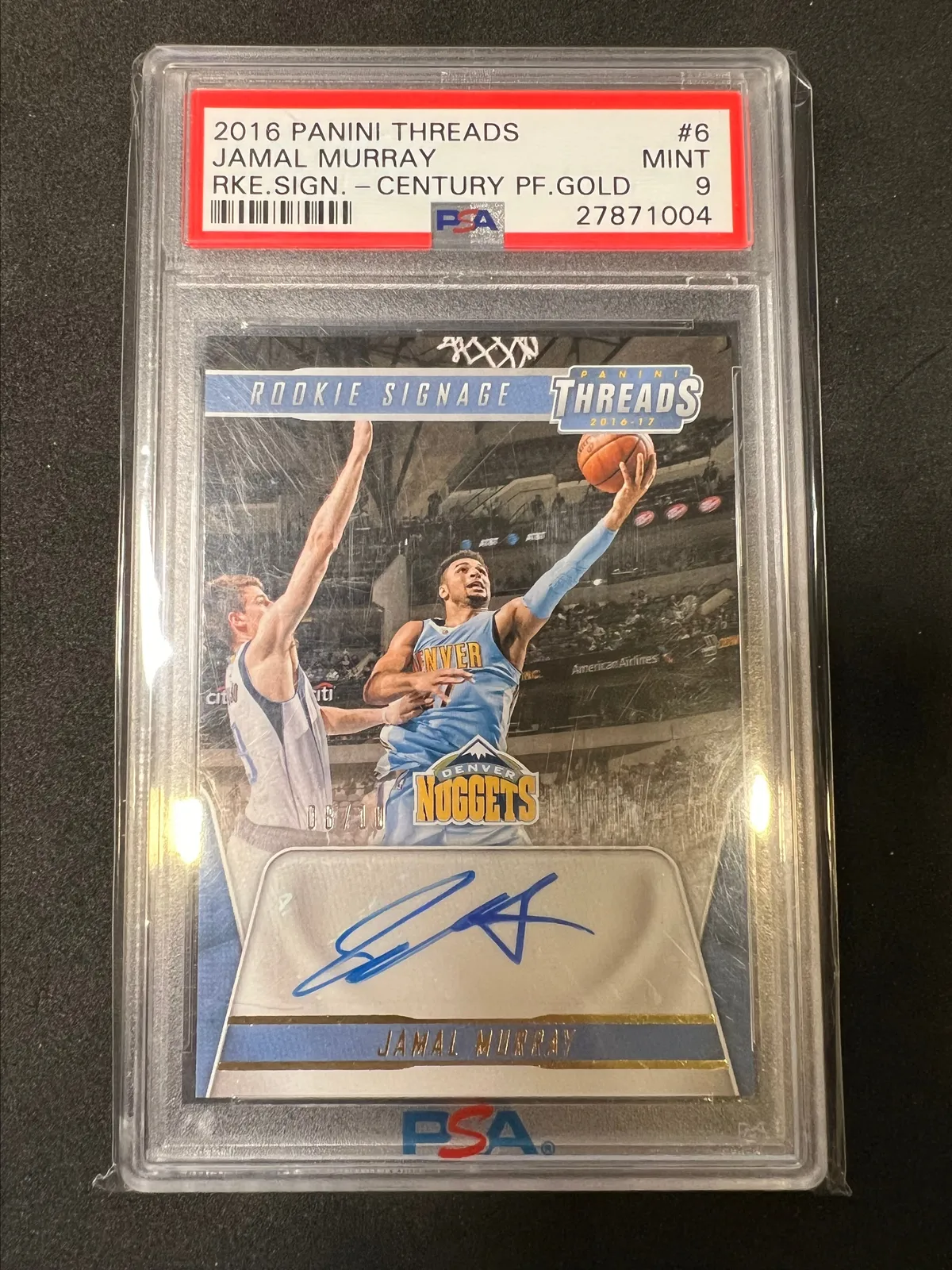 2016 Panini Threads Rookie Signage Jamal Murray 6 Rke.Sign-Century Pf ...