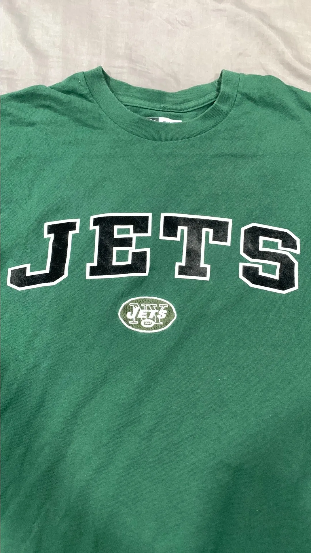 New York Jets embroidered and velvet combination T-shirt · Whatnot: Buy ...