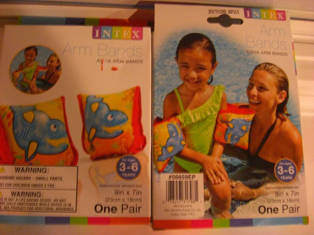 2 Intex Pool Floaties Kids Arm Ring Band Shark New · Whatnot: Buy, Sell ...