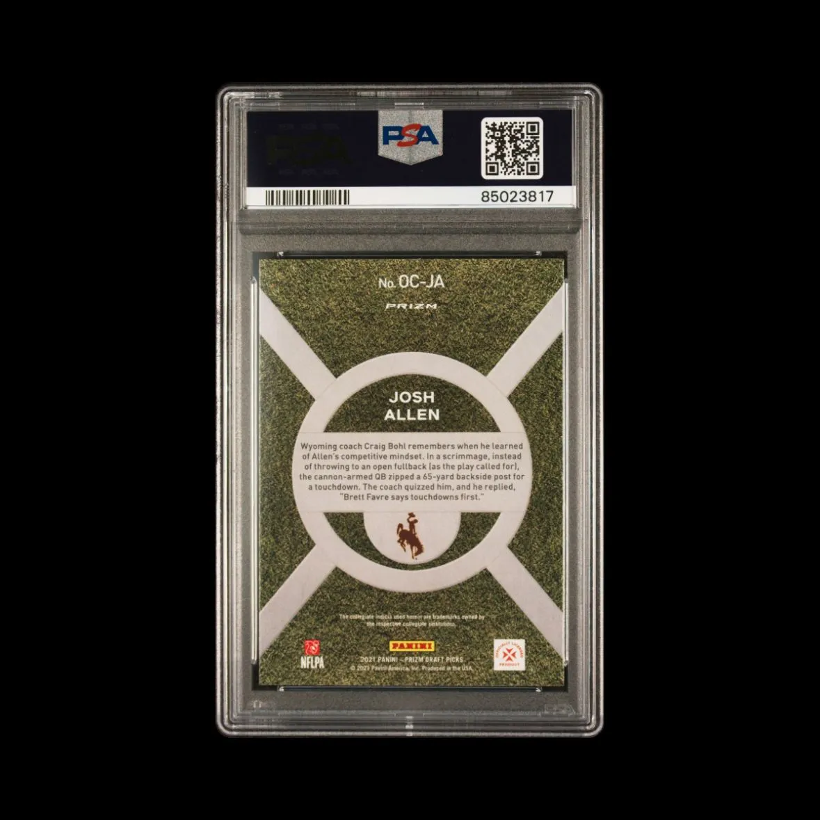 2021 Panini Prizm Draft Picks On Campus Josh Allen OCJA On Campus PSA ...