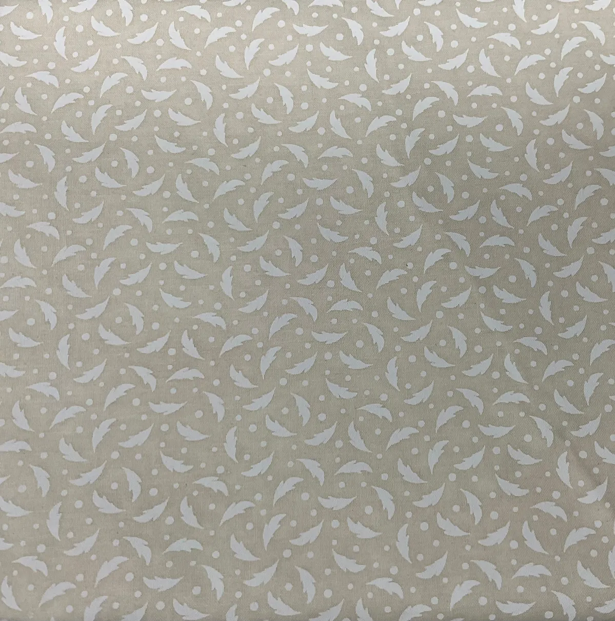 45" white on natural leaf print - per yard · Whatnot: Buy, Sell & Go Live