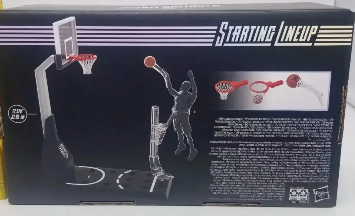 Hasbro Starting Lineup NBA Basketball Backboard & Goal w/ 2 Hoops ...