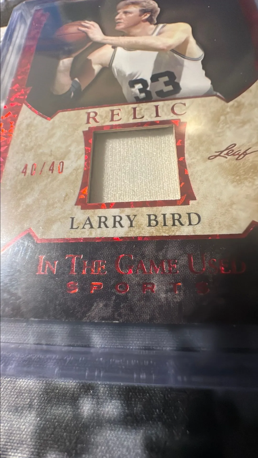 Larry Bird Game-Used Memorabilia Card 40/40 · Whatnot: Buy, Sell & Go Live