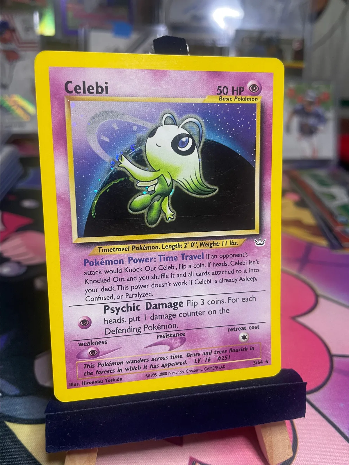 2000 Pokemon Neo Revelation Unlimited Celebi Holo Rare Card 3/64 WOTC ...