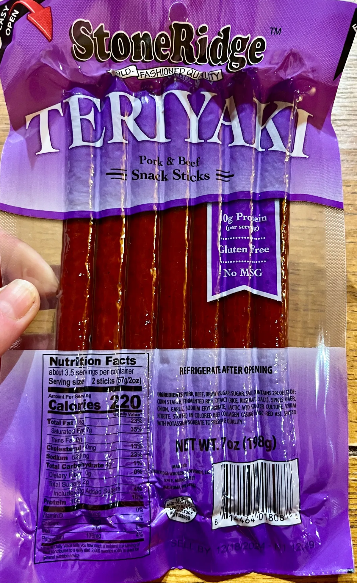 StoneRidge Teriyaki Pork & Beef Snack Sticks, 7oz · Whatnot: Buy, Sell ...