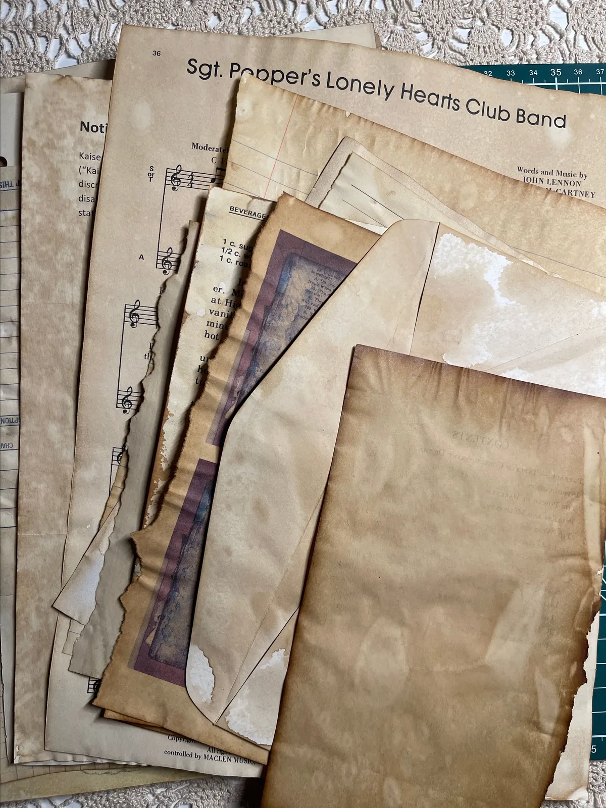 6 pieces coffee dyed paper various sizes · Whatnot: Buy, Sell & Go Live