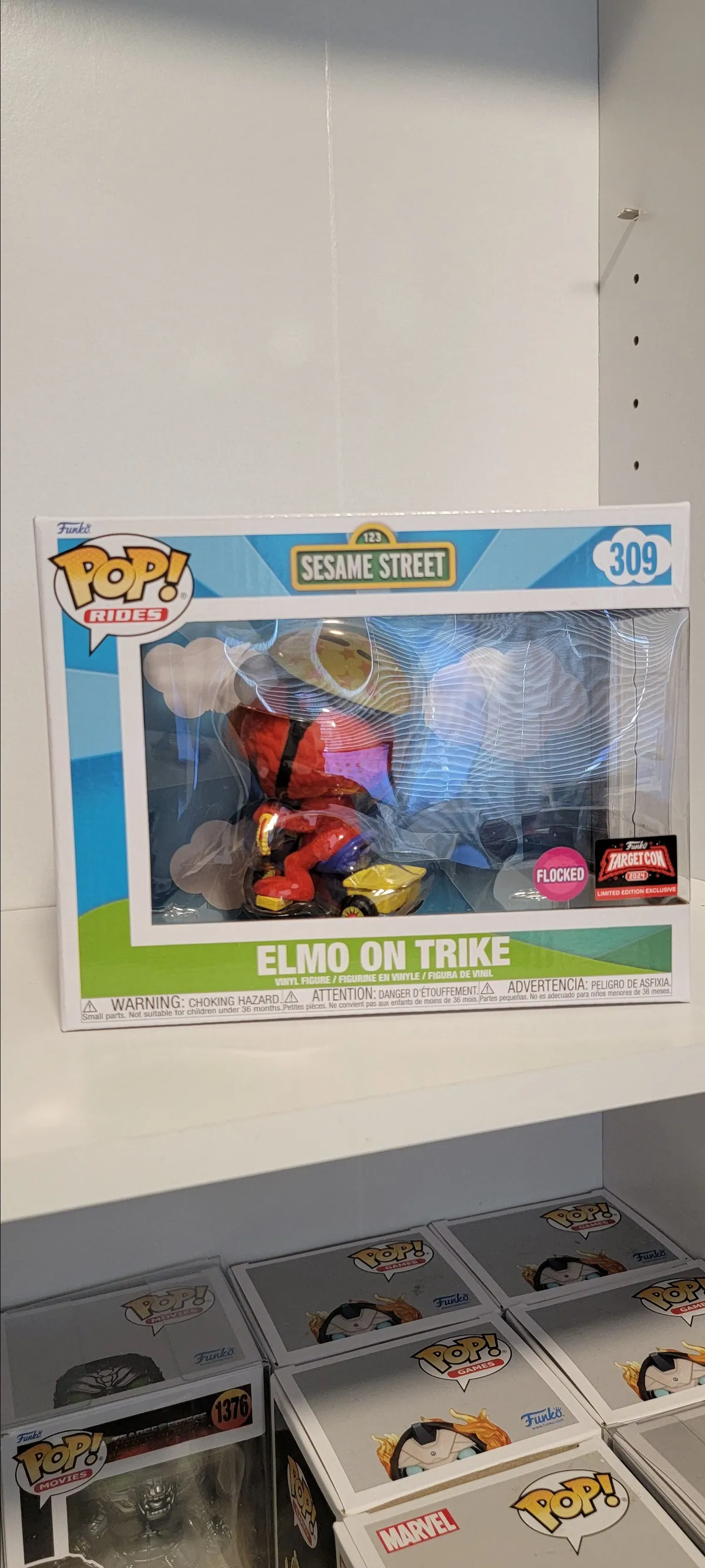 Funko Pop! Sesame Street - ELMO ON TRIKE -309 Flocked - Target Con ...