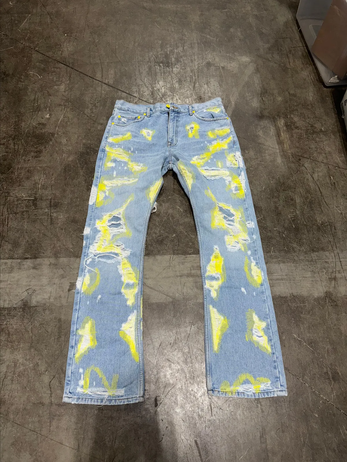 ENDLESS DENIM YELLOW ON BLUE JEANS · Whatnot: Buy, Sell & Go Live