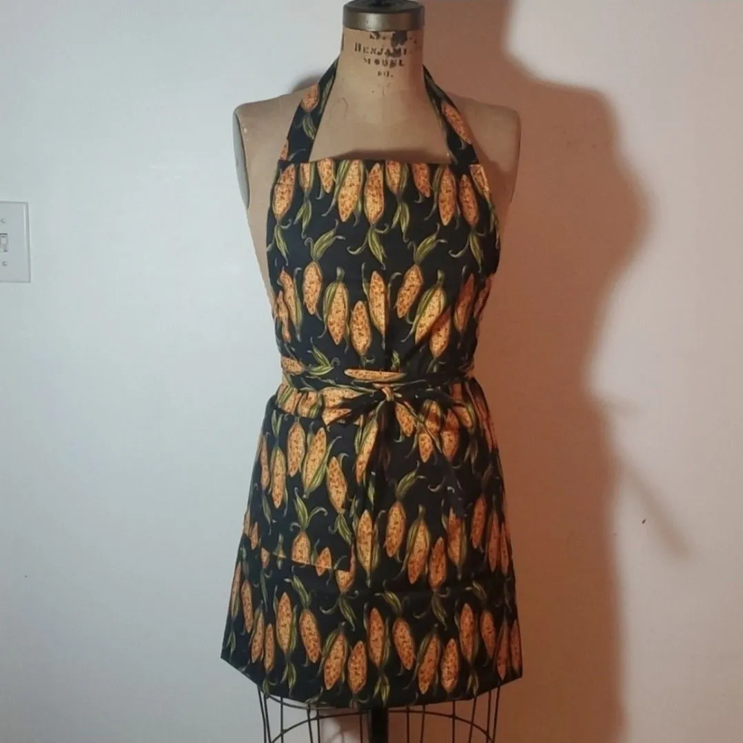 Handmade Apron Size S/M Yellow Corn Chef Cook Painter Craft ...