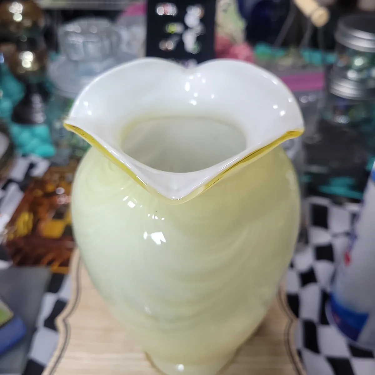 Vtg Fenton yellow cased vase · Whatnot: Buy, Sell & Go Live