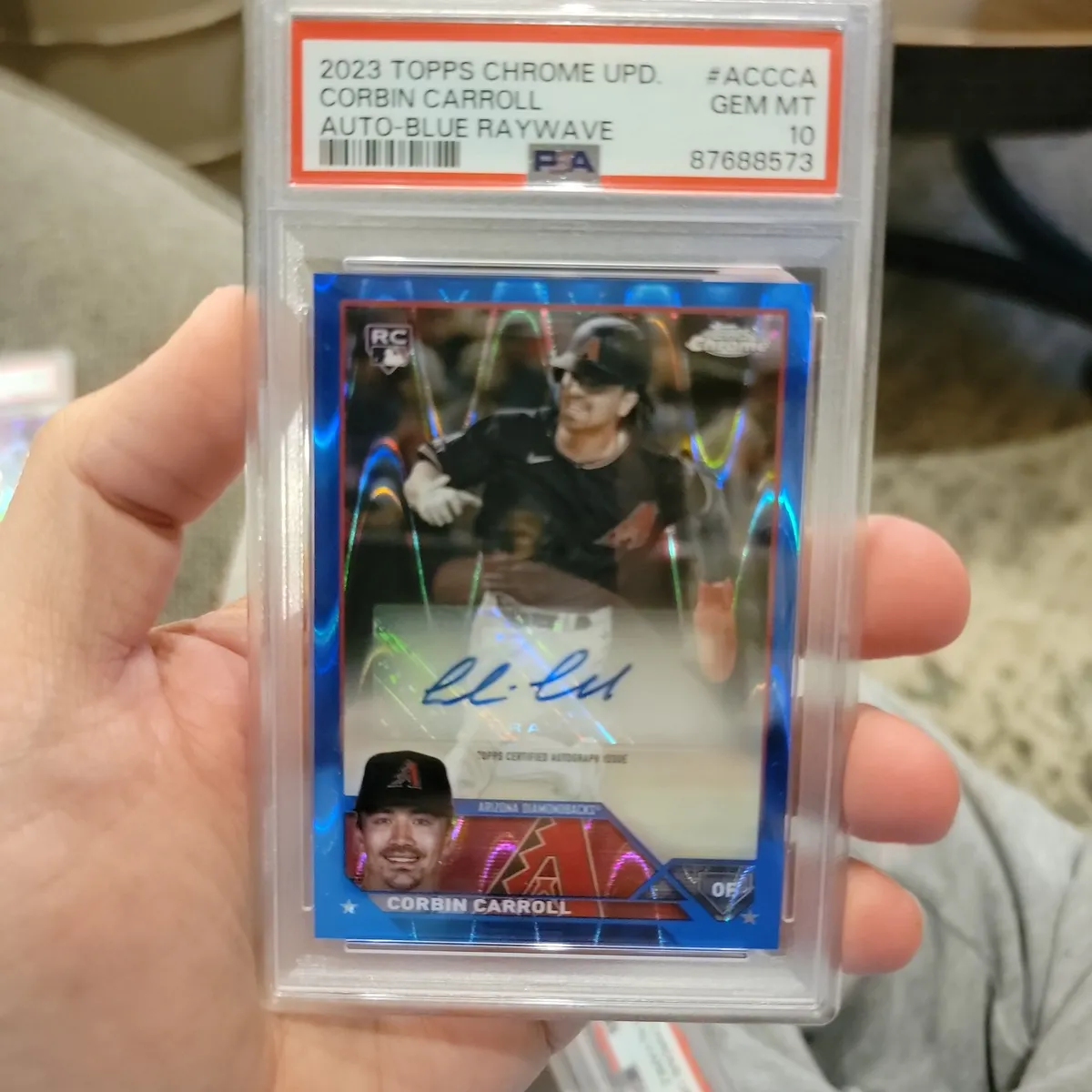 2023 Topps Chrome Update Autograph Corbin Carroll ACCCA Auto-Blue ...