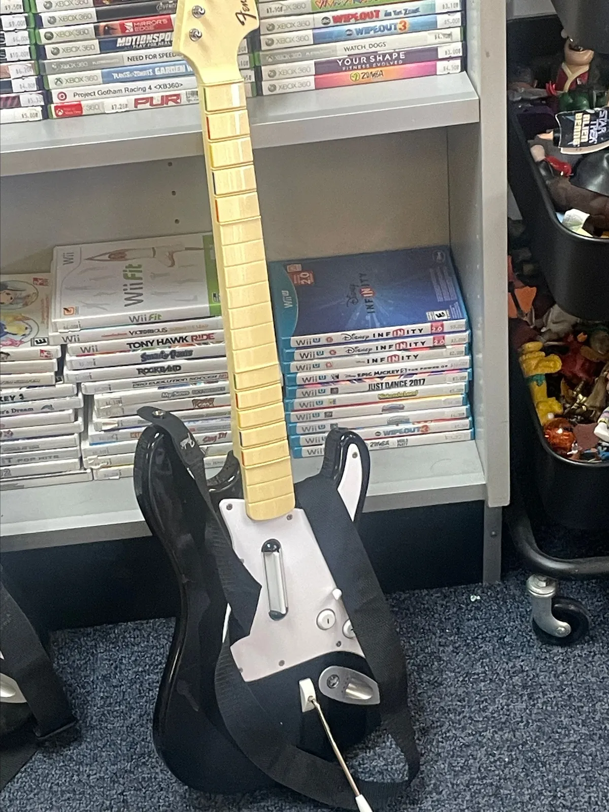 Black Fender Rock Band Stratocaster Guitar Controller · Whatnot: Buy ...