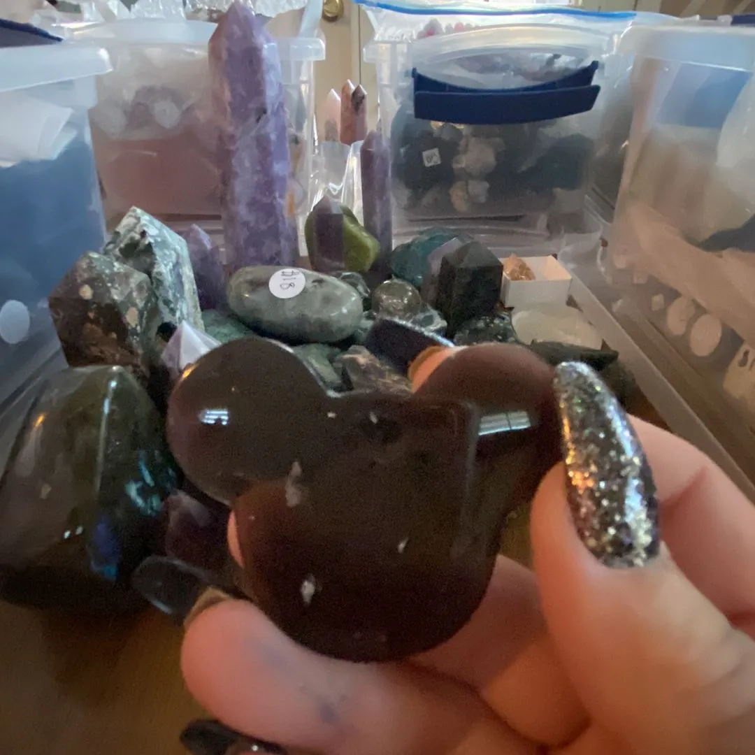 Mickey Mouse Black Ice Obsidian Carving #6 · Whatnot: Buy, Sell & Go Live