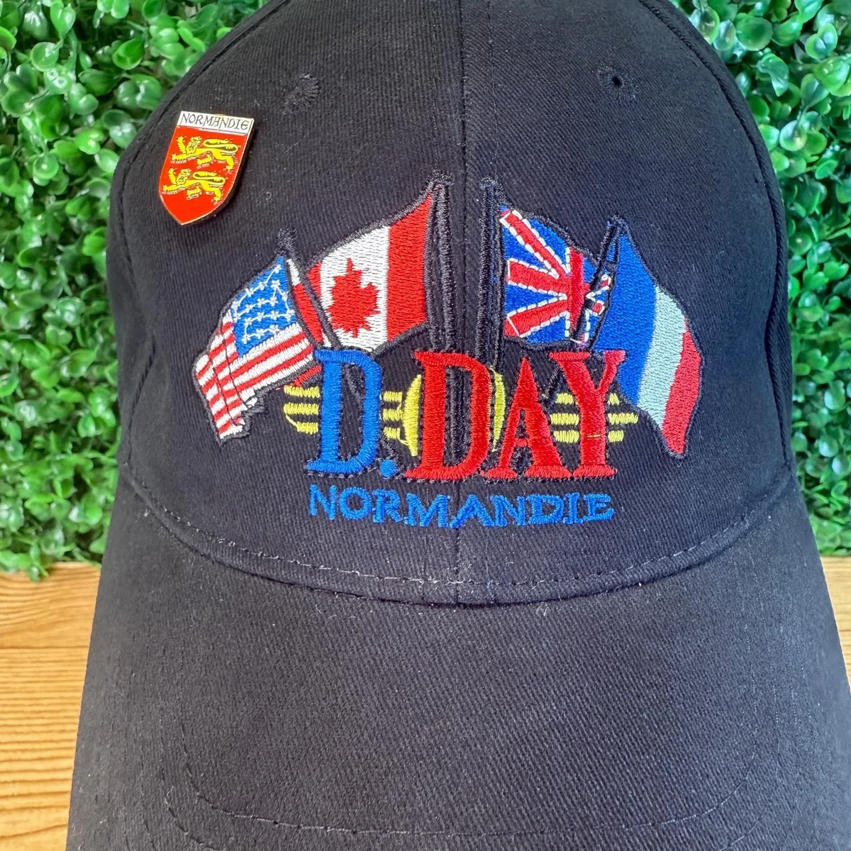 D-Day Normandy Flags Of Allies Baseball Cap Adult Hat USA Canada - pre ...