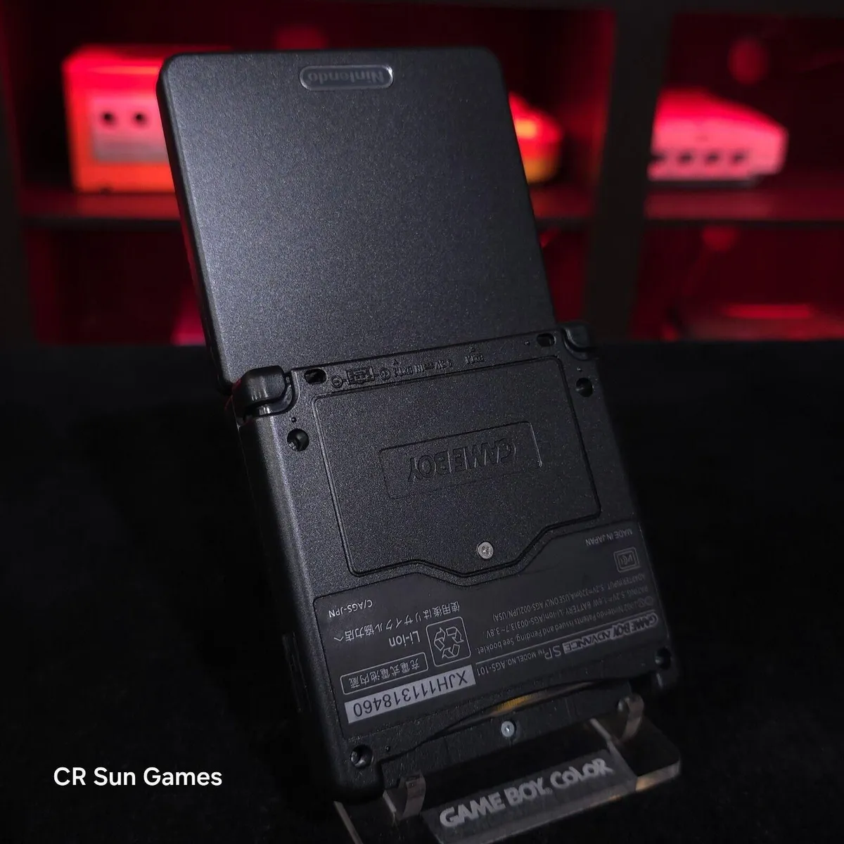 Black On Black Nintendo Game Boy Advance SP GBA SP IPS MOD Adjustable ...