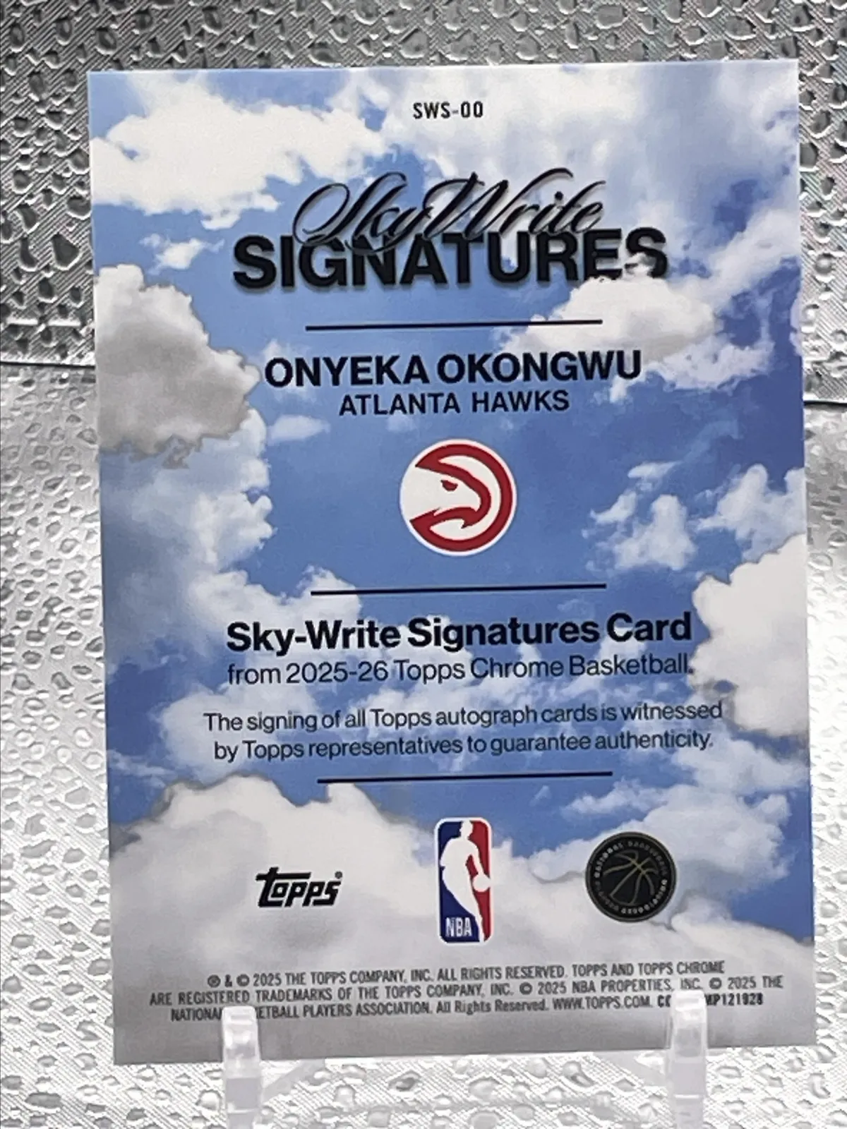 2025-26 Topps Chrome Sky Write Signatures #SWS-OO Onyeka Okongwu ...