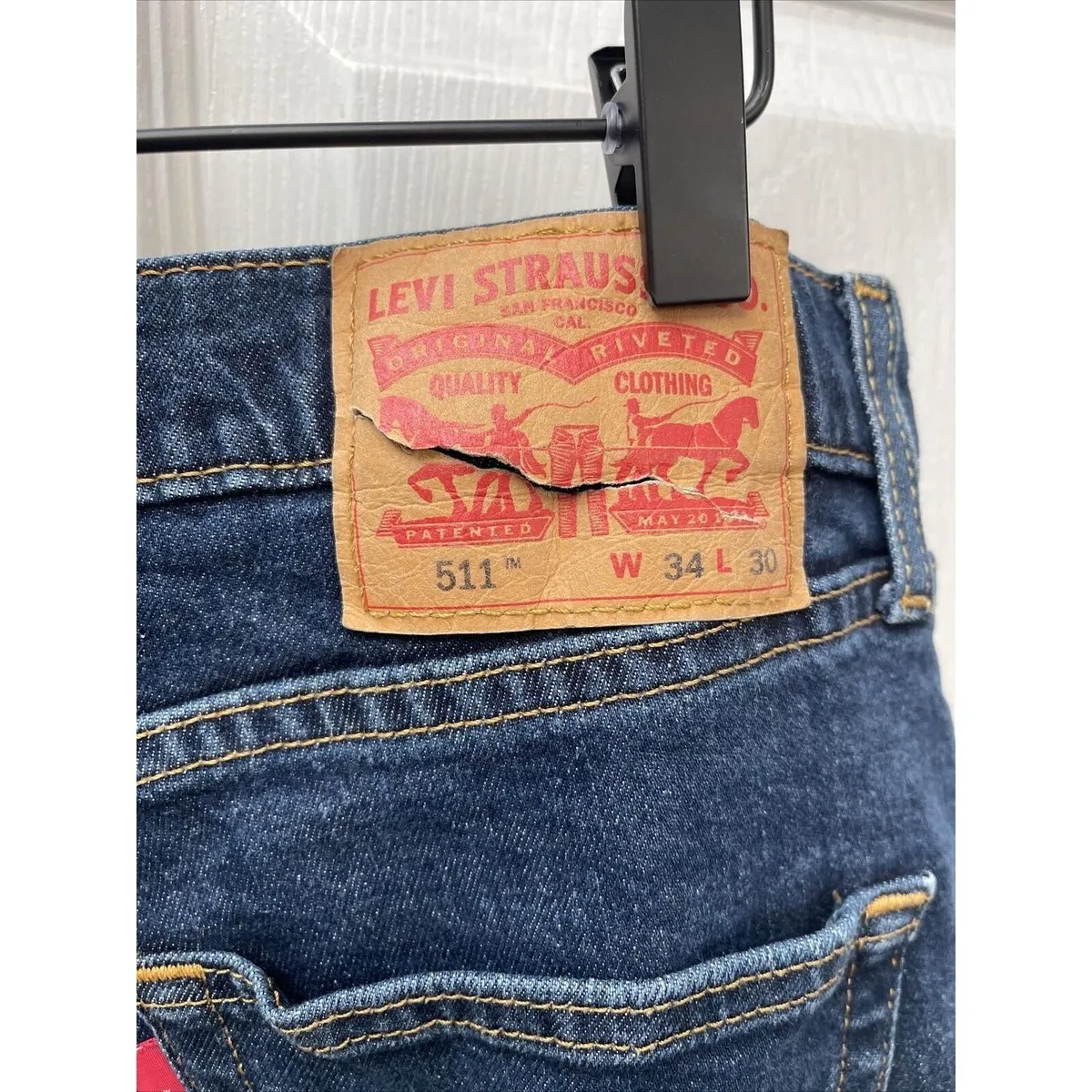 LEVI'S 511 SLIM FIT LEVI'S FLEX MEN'S JEANS DARK BLUE WASH 34X30 PC9 ...