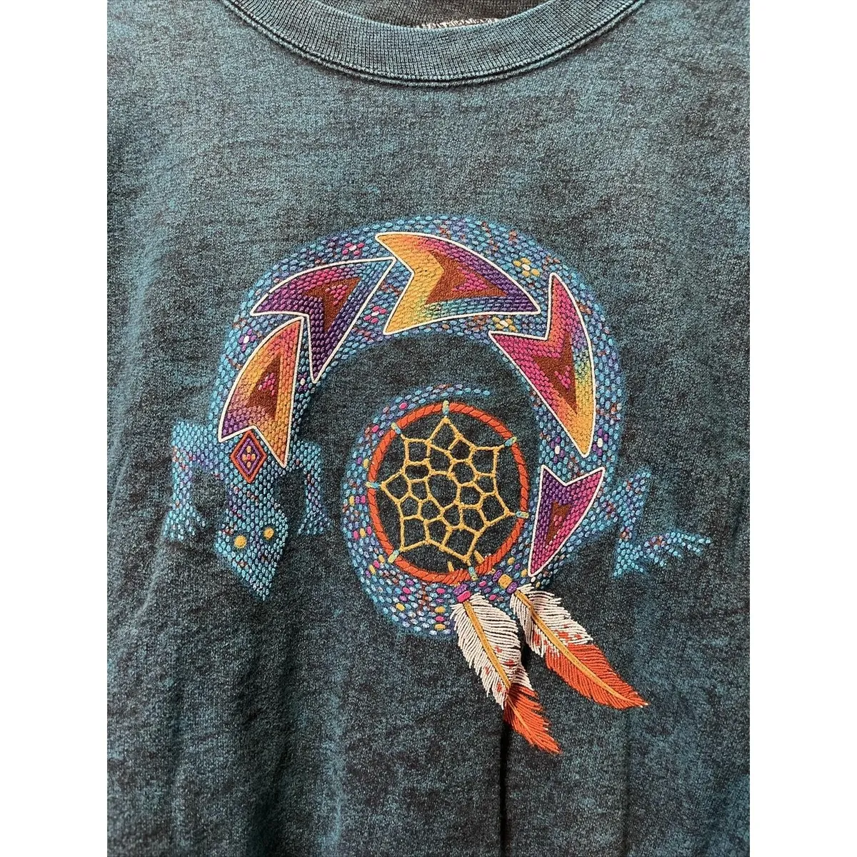 90s Blue Green Black Vintage Lizard Dreamcatcher Grunge Hippie ...