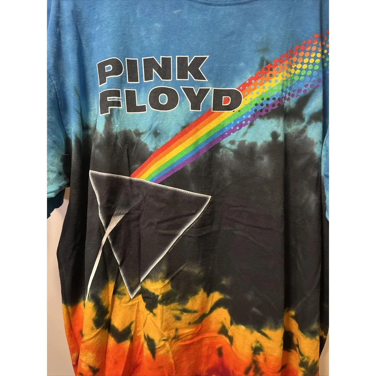 Pink Floyd Tie Dye Shirt Rainbow Diamond Y2K Liquid Blue Vtg 2009 Band ...
