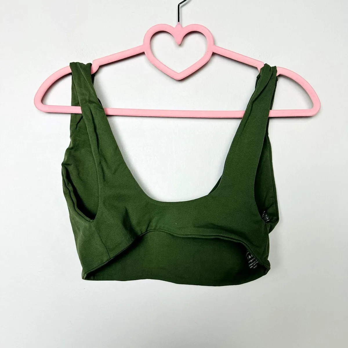 Free People NWOT Square Neck Bra Army Green Size M/L · Whatnot: Buy ...