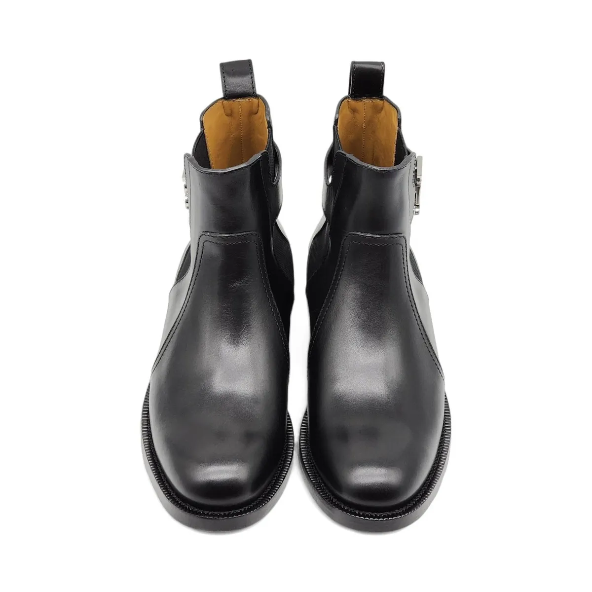Burberry Luke TB Monogram Buckle Leather Chelsea Boot in Black 41 (8 US ...
