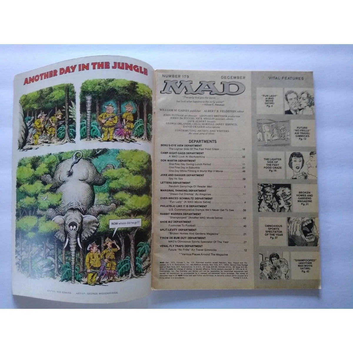 MAD Magazine Dec 1975 # 179 Funny Lady Barbra Streisand Movie Parody ...