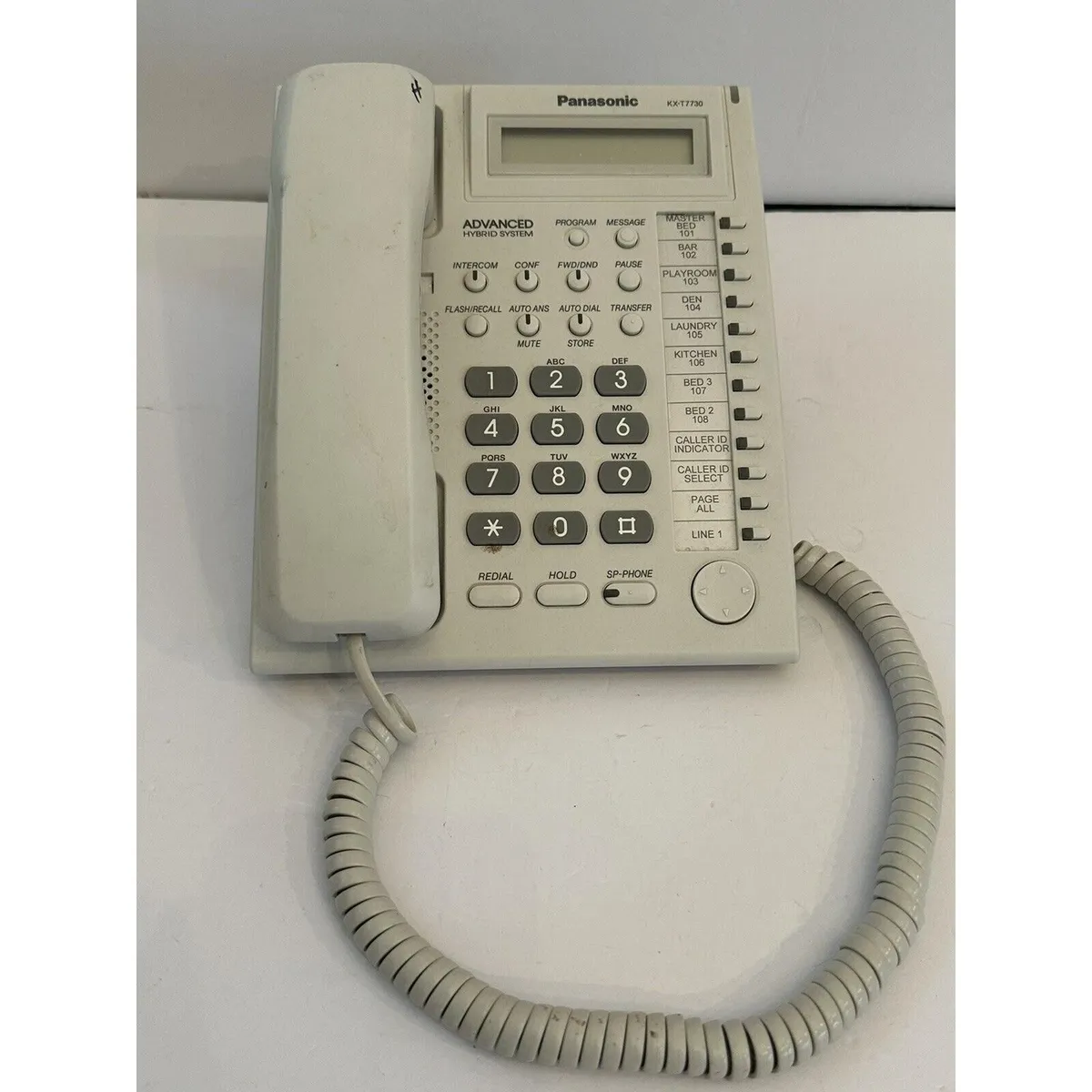 PANASONIC KX-T7730X WHITE ADVANCED HYBRID PBX SYSTEM TELEPHONE ...