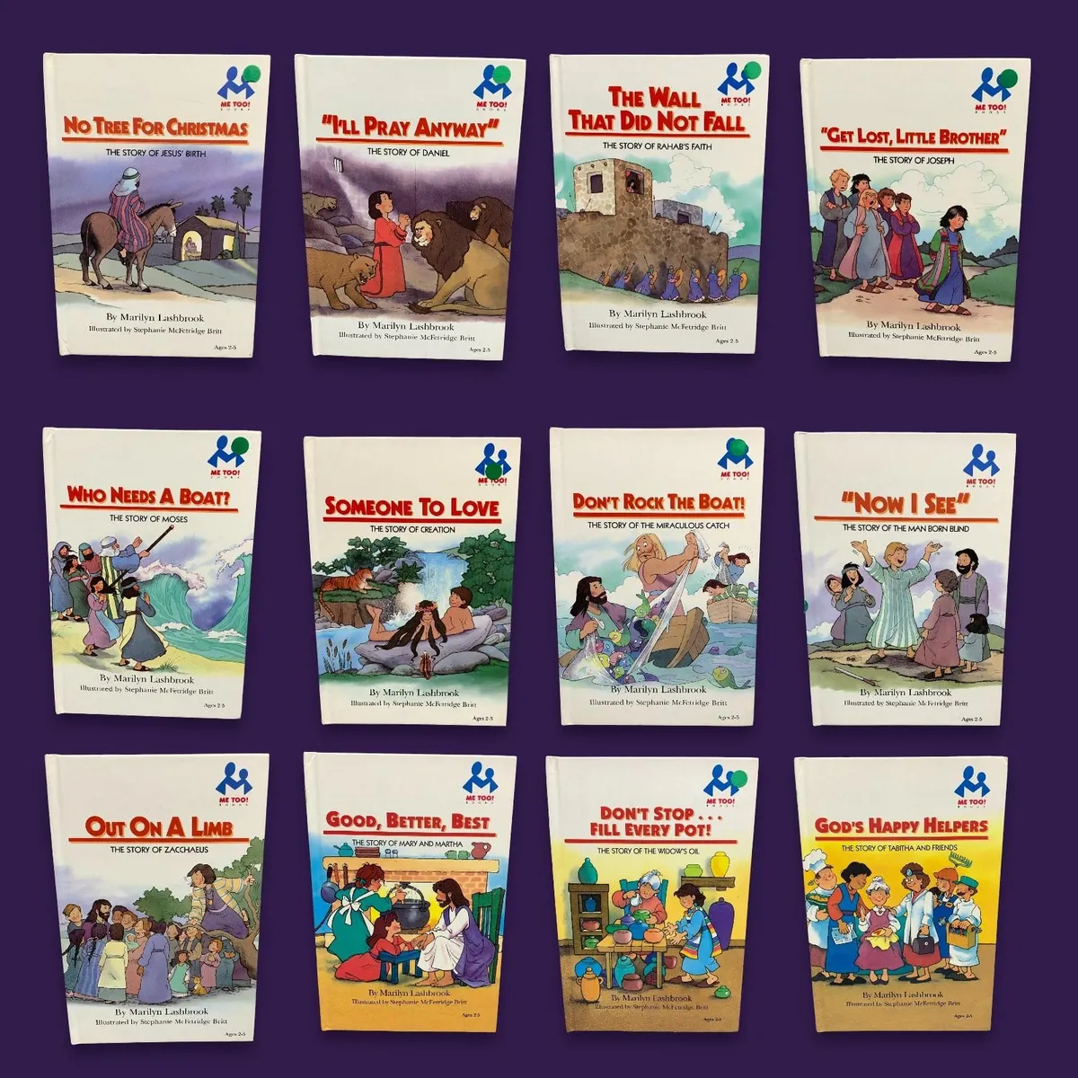 Me Too Book Lot of 12 Marilyn Lashbrook Roper Press Bible Stories ...