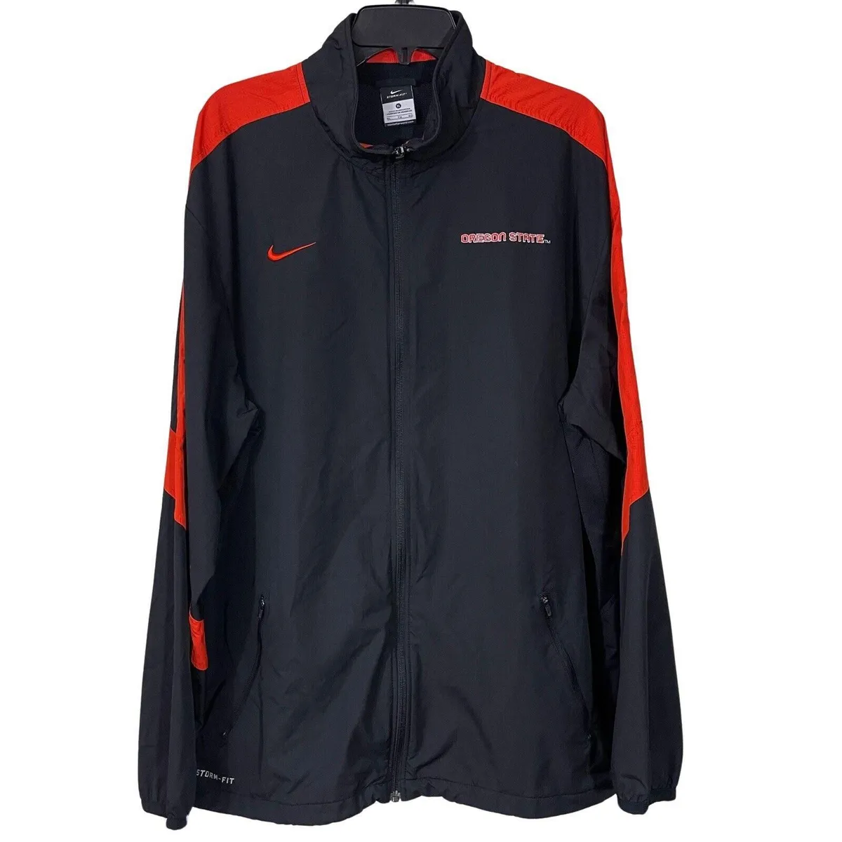 Oregon State Beavers Jacket Mens Size XL Black Windbreaker Nike Team ...