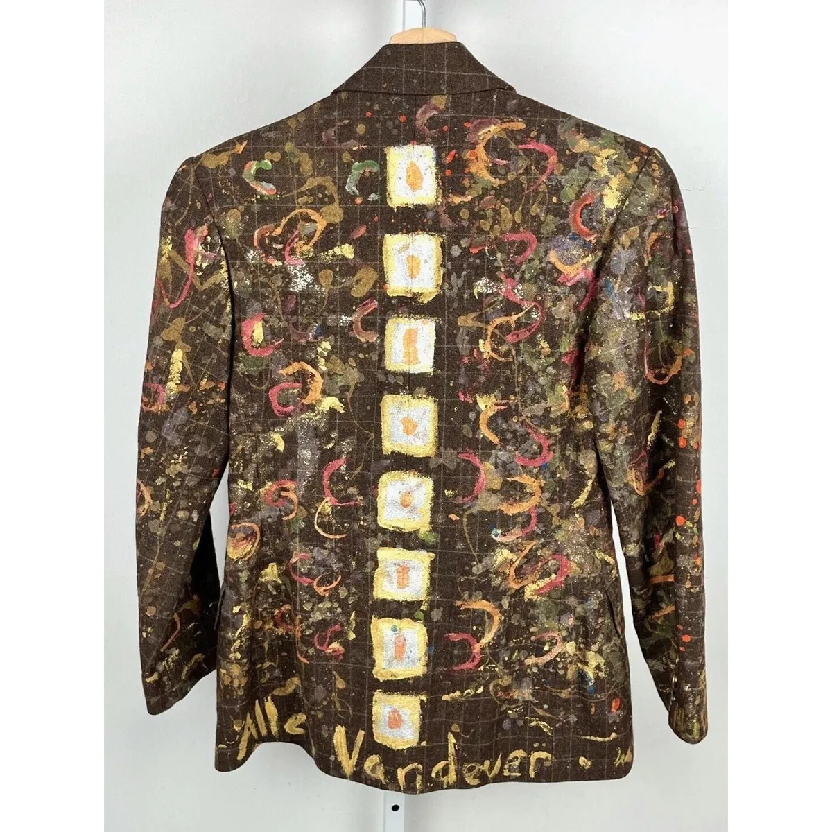 ALLEN VANDEVER Chicago Hand Painted Jacket Blazer Art to Wear ...