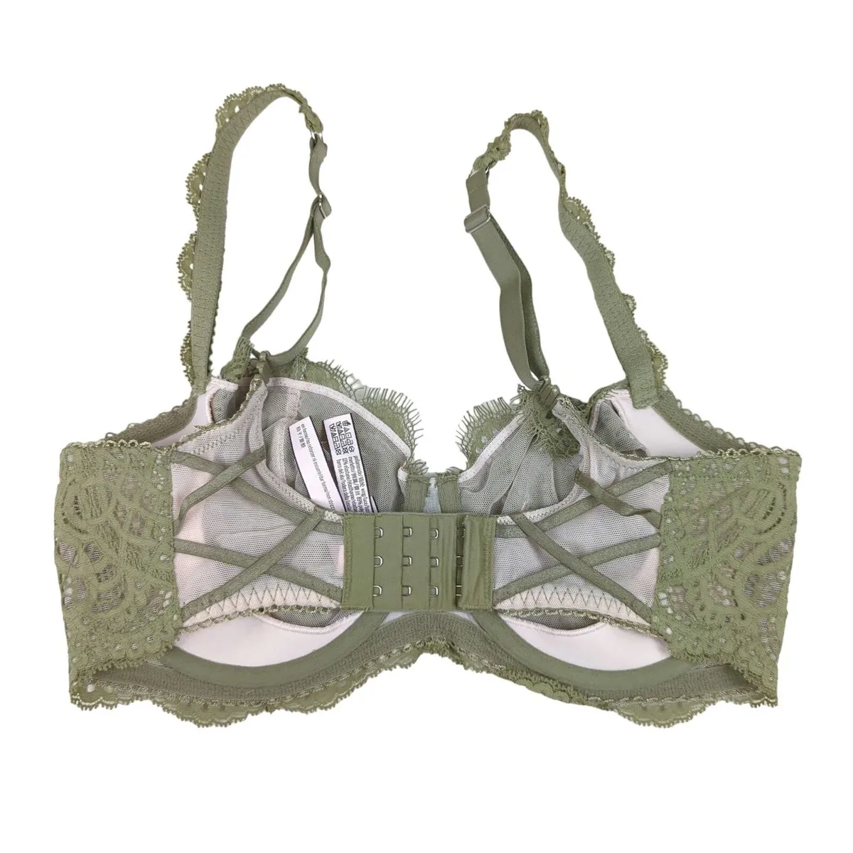Victoria's Secret Dream Angels Push Up Without Padding Bra Green Lace Size 34DDD · Whatnot: Buy ...
