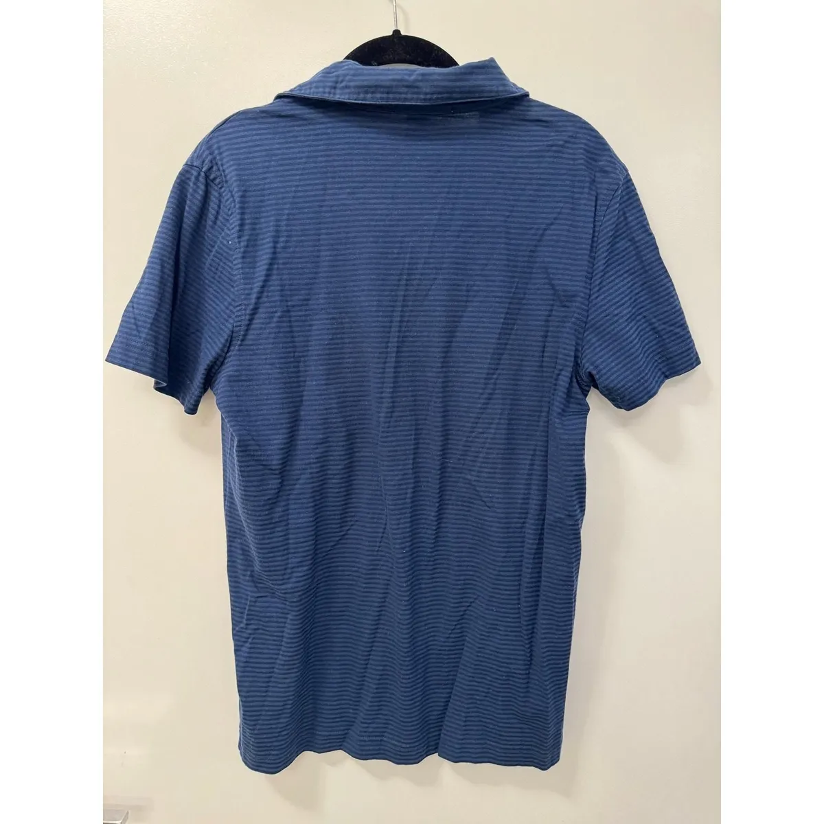 Kenneth Cole Men's Microstrip Blue Cotton Stretch Short Sleeve Polo ...
