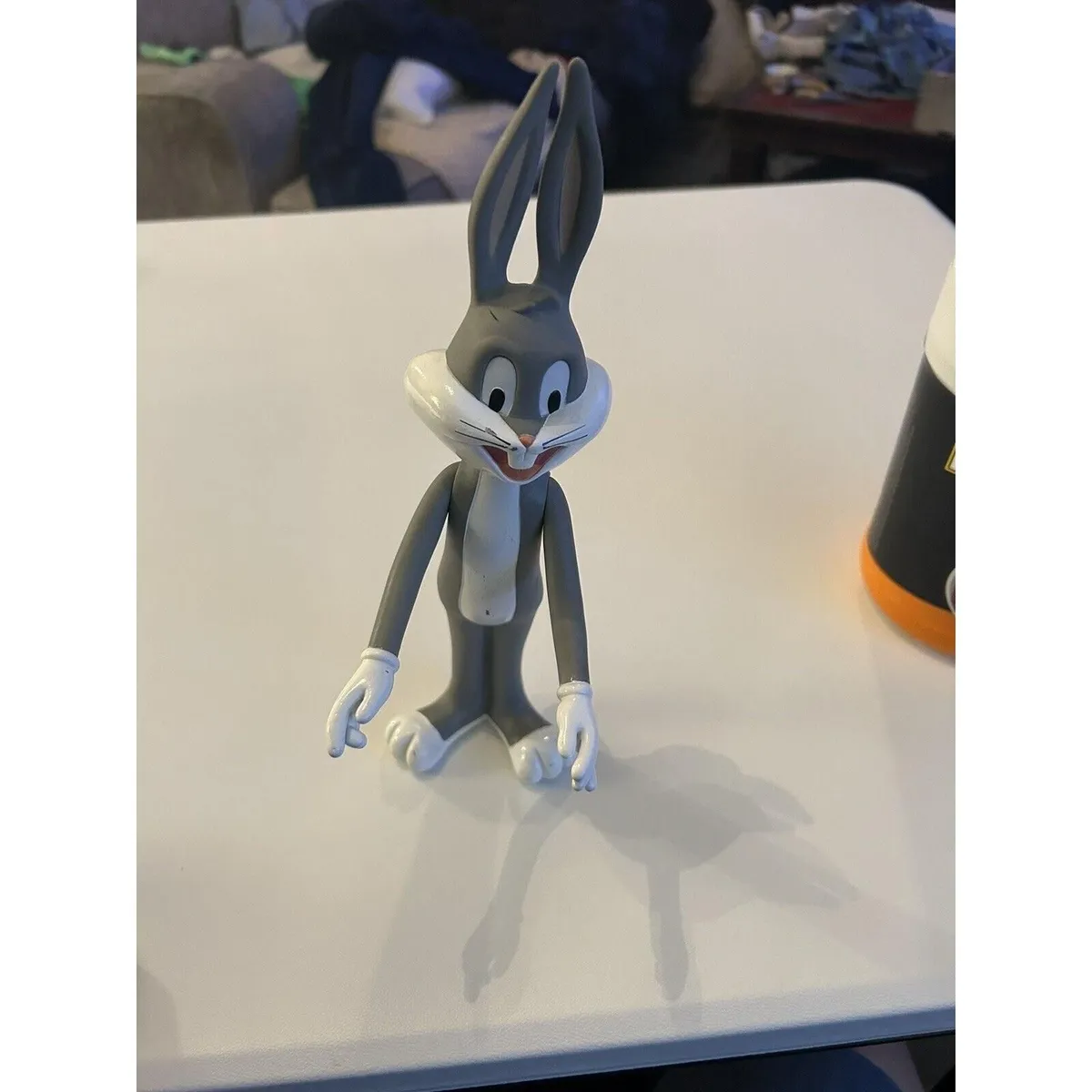 HTF Vintage 11" Warner Bros 1990 BUGS BUNNY Figurine PVC Toy Movable ...