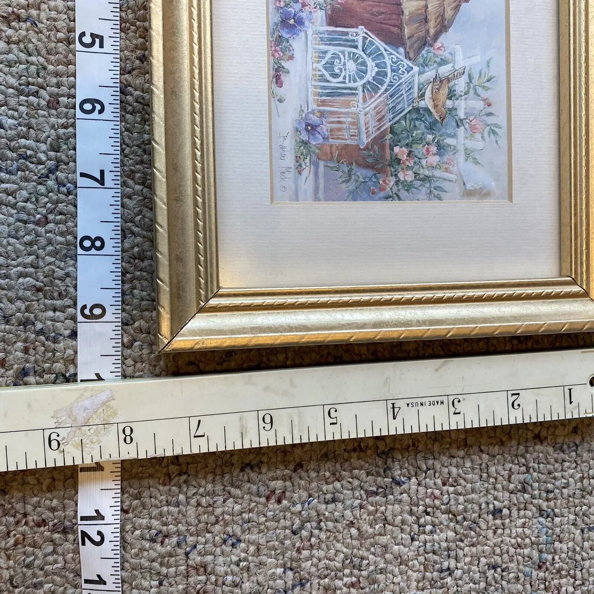 BIRDHOUSE PICTURE BACKYARD MORNING BARBARA MOCK Water Color Printed ...