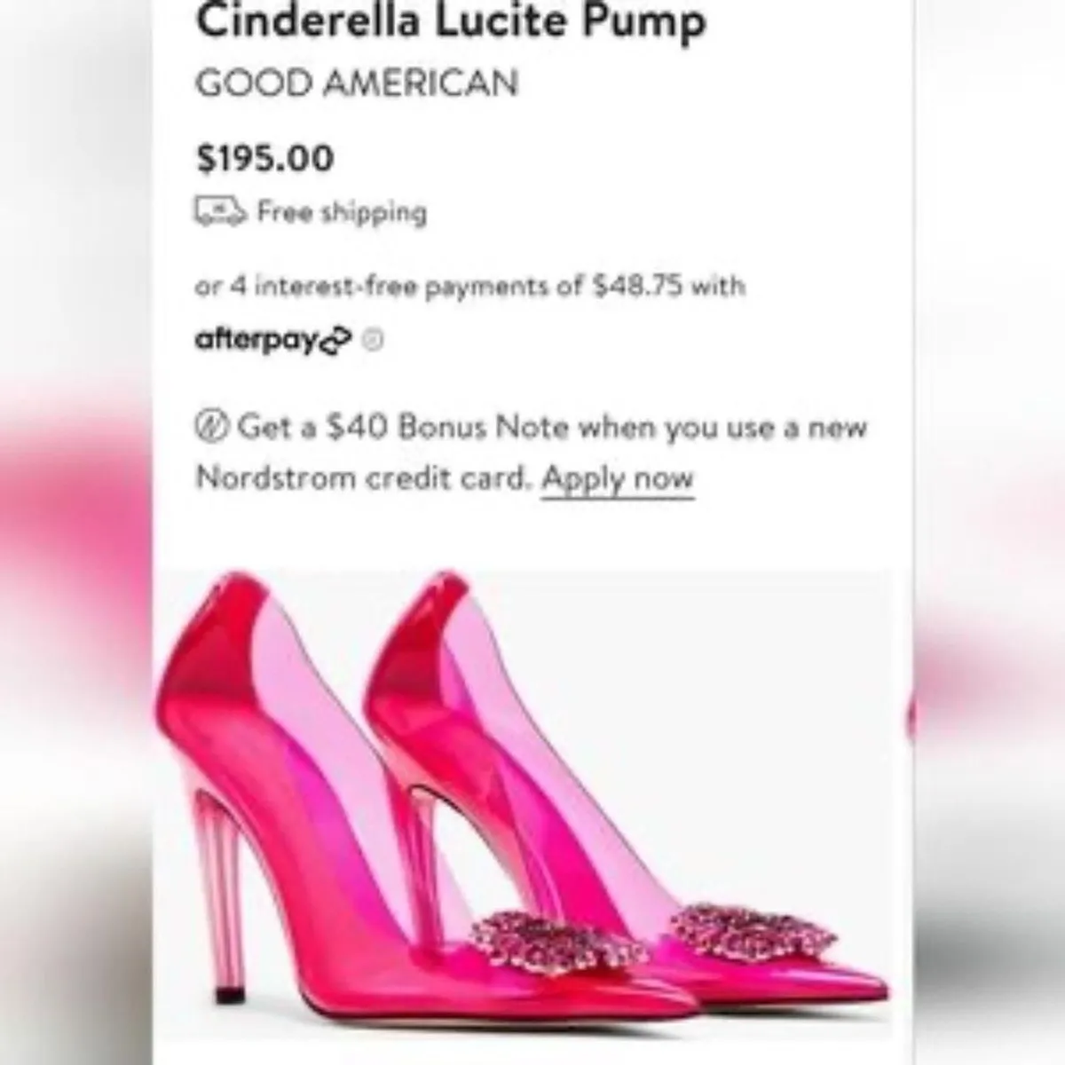 NEW CINDER-F*CKING-RELLA PUMP PINK (box and Duffy bag included ...